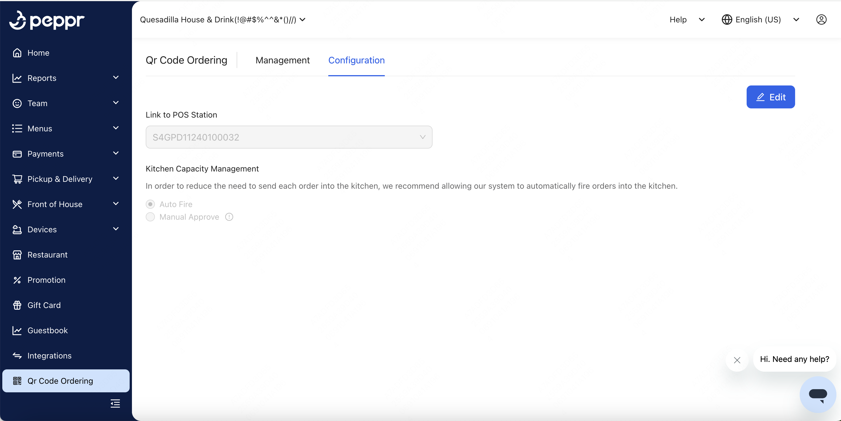 QR Code Ordering Setup – Peppr