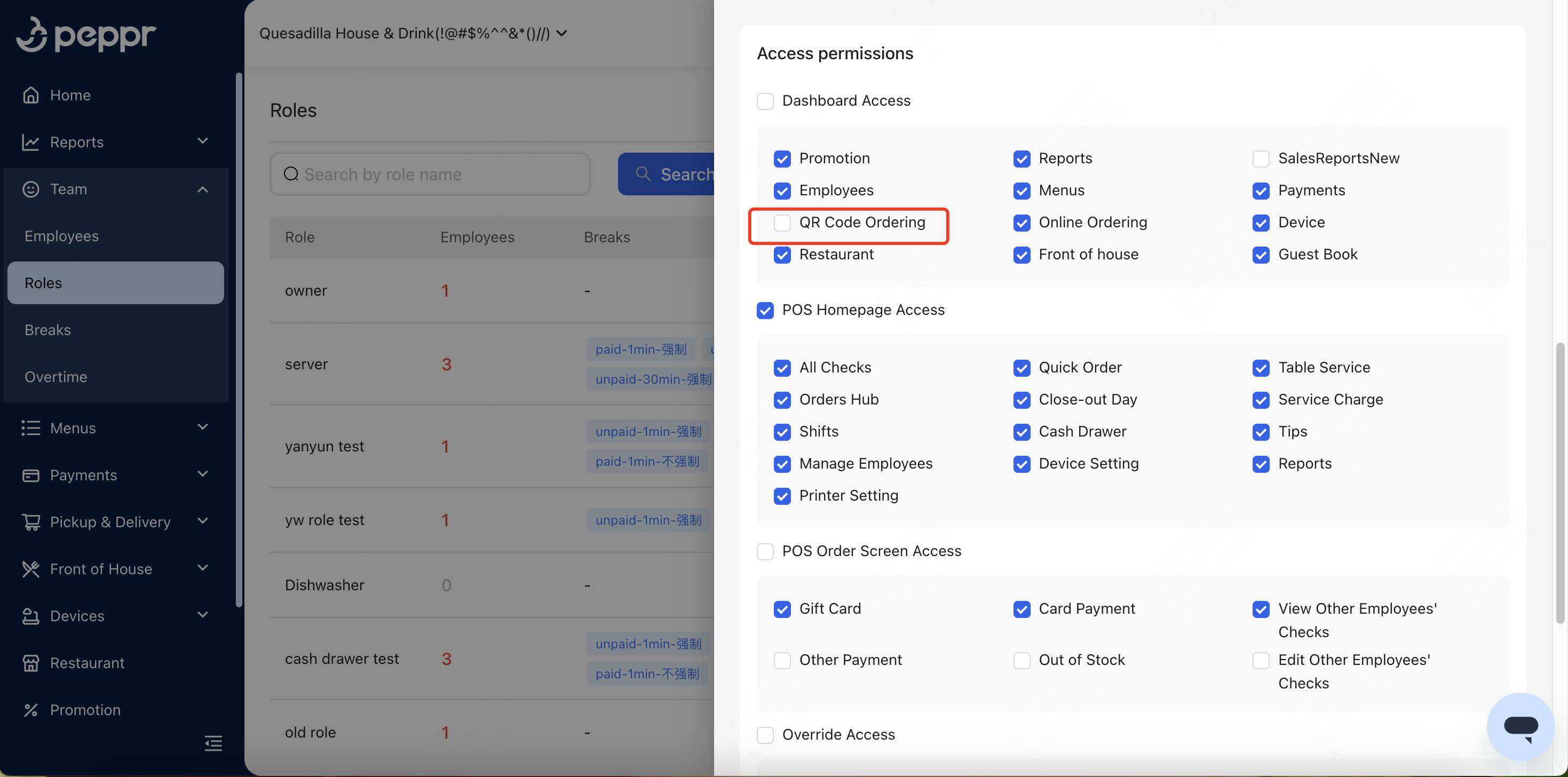 QR Code Ordering Setup – Peppr